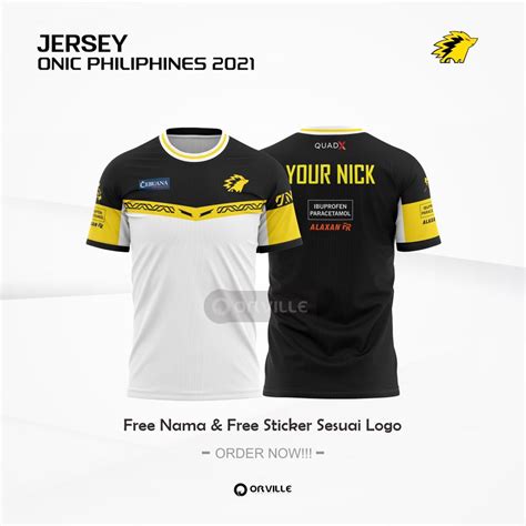 Jual Jersey T Shirt Onic Ph Philippines Special M3 Terbaru 2021 Free Nickname Free Sticker