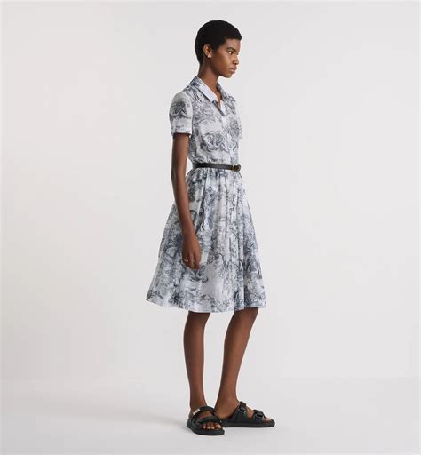 Robe Chemise Mi Longue Dioriviera Mousseline De Coton à Motif Toile De
