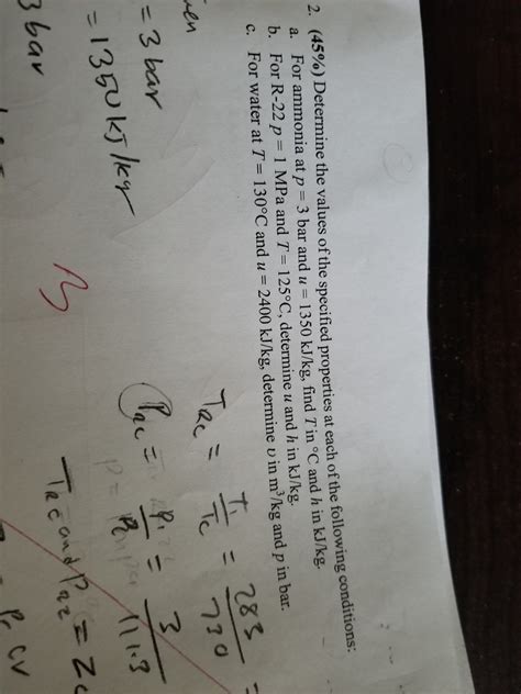Solved Determine The Values Of The Specified Properties At Chegg