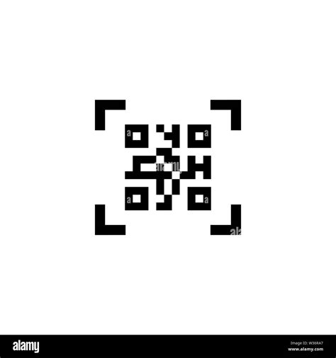 Smartphone Scanning QR Code Flat Vector Icon Illustration Simple Black Symbol On White