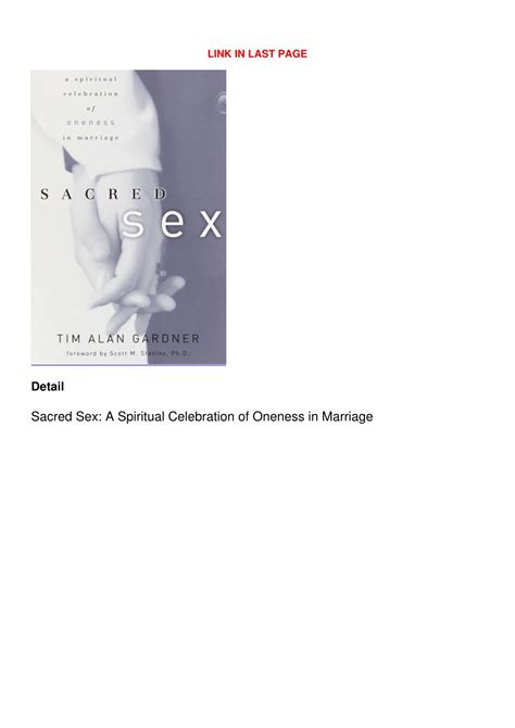 Ppt Pdf Sacred Sex A Spiritual Celebration Of Oneness In Marriage