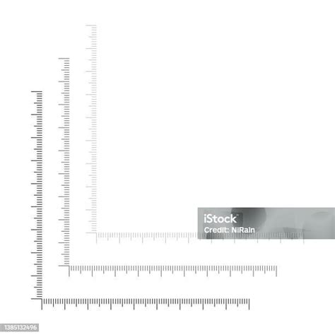 흰색 배경에 격리된 다양한 모서리 눈금자의 벡터 그림입니다 플랫 스타일의 측정 악기 라인의 세트 수직 및 수평 측정 저울 통치자에 대한 마크 업 벡터에 대한 스톡 벡터 아트
