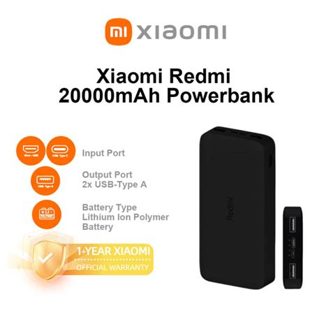 Xiaomi Redmi Powerbank Mah Powerbank W Fcp Bank Fast Charging Dual Input Output Usb C