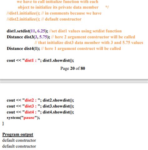 Solved 54 Write A Definition Of A Distance Class As Shown
