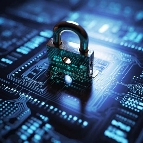 Detailed 3d Render Displays Lock Pattern Using Binary Code Pixels Stock