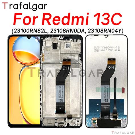 6 74 Screen For Xiaomi Redmi 13c Lcd Display Touch Screen Panel Full Assembly With Frame