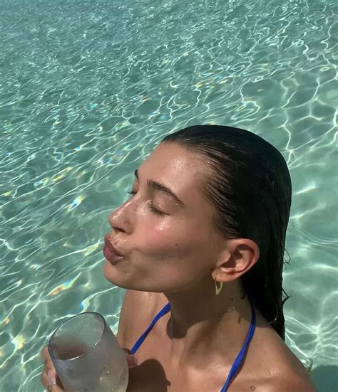 From White To Printed Bikinis Hailey Bieber Stuns In These Mesmerising