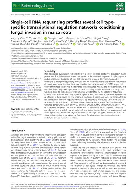 Pdf Single Cell Rna Sequencing Profiles Reveal Cell Type Specific