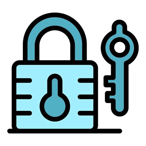Premium Vector Lock And Key Icon Outline Lock And Key Vector Icon Color Flat Isolated