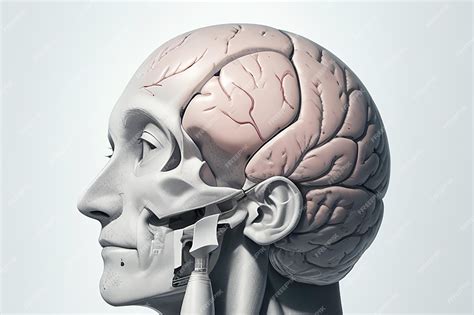 Premium Ai Image 3d Render Of A Male Head Showing The Complexity Of