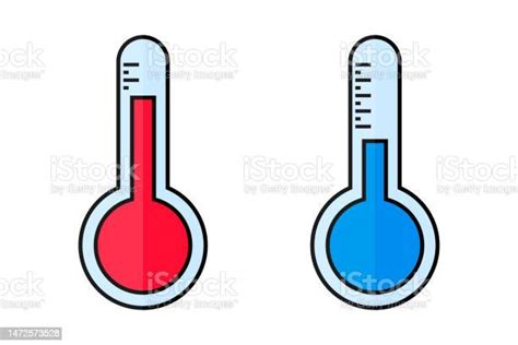 평면 디자인 저온 및 고온 온도계 아이콘 세트 온도 뜨겁고 차가운 벡터 0명에 대한 스톡 벡터 아트 및 기타 이미지 0명 건강관리와 의술 겨울 Istock