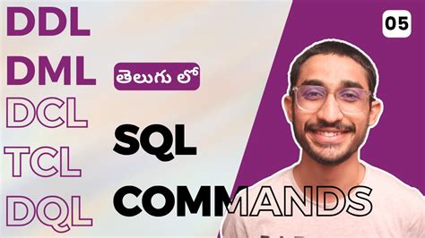 Ddl Dml Sql Commands Sql Telugu Youtube
