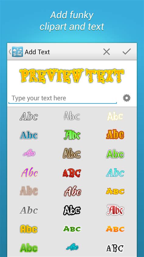 android add wordart funky fancy text effects in canvas stack