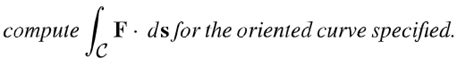 solved compute les f ds for the oriented curve specified