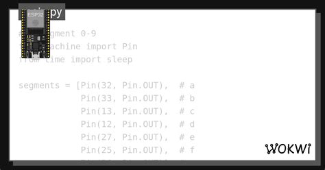 7 Segment Diplay 0 9 Nested Loop Wokwi Esp32 Stm32 Arduino Simulator