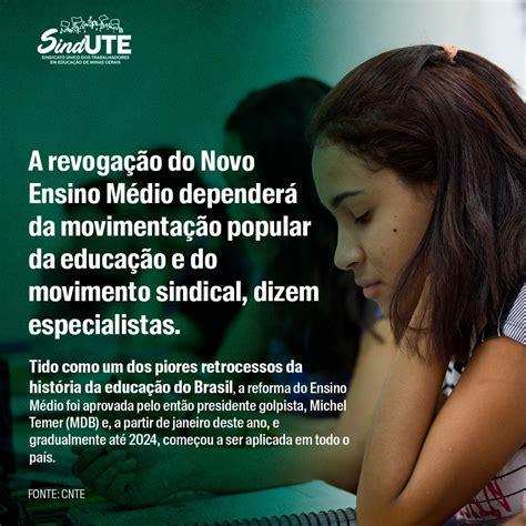 A Revogação Do Novo Ensino Médio Dependerá Da Movimentação Popular Da