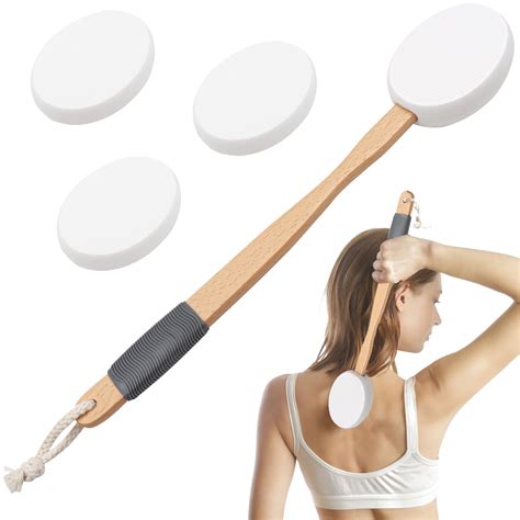 Spokki Lotion Applicator For Back 17 Long Handled Back Cream Applicator With 2 Replacement