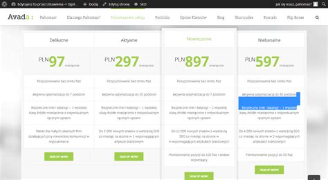 Php Pricing Tables In Avada Template Adding Links To Columns