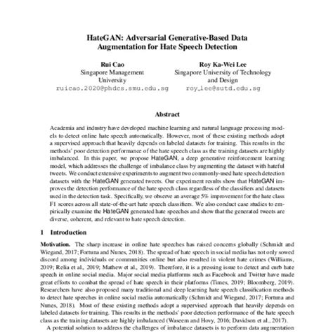 Hategan Adversarial Generative Based Data Augmentation For Hate Speech Detection Acl Anthology