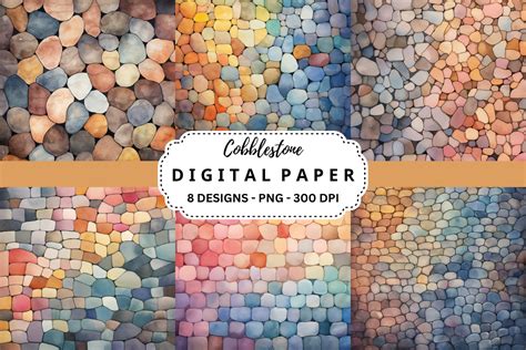 Watercolor Cobblestone Background Graphic By Pcudesigns · Creative Fabrica