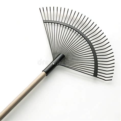 Leaf Rake With Extra Wide Head Stock Illustration Illustration Of