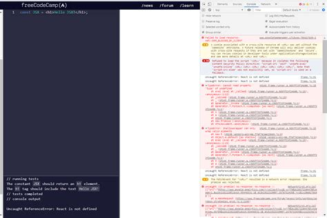 All React Redux Challenges Fail To Load Dependencies Issue FreeCodeCamp