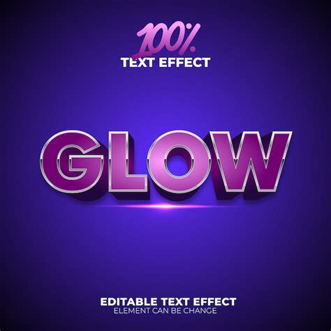 Premium Vector Glow Text Effect