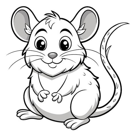 Premium Vector Mouse Outline Vector Illustration