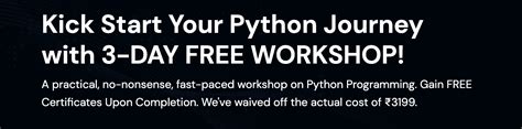 National Coding Week 3 Day Free Python Workshop