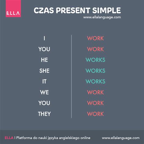 Present Simple Budowa I Przykłady Czasy Angielskie Ella