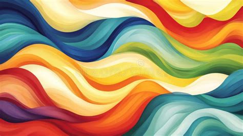 Colorful Abstract Wavy Pattern With Vibrant Colors Modern Art Concept