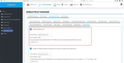 How To Setup A Global Proxy In Android Ios And Windows Customer Support And Training Codeproof