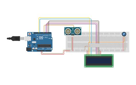 Circuit Design Hc Sr04 Sensör İle Mesafe Ölçümü Tinkercad