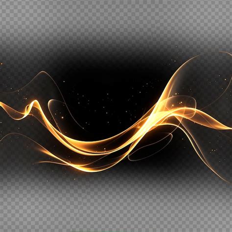 Premium Psd Glowing Light Wave Sparkles Particles Isolated