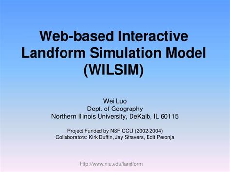 Ppt Web Based Interactive Landform Simulation Model Wilsim