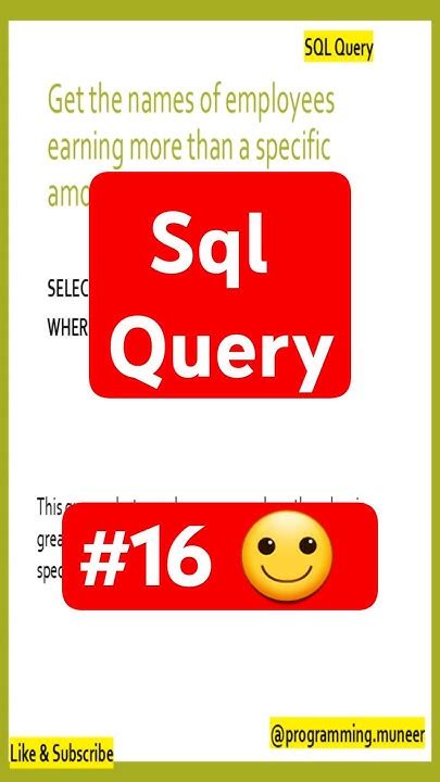 Sqlquery 16 Sql Shorts Youtube