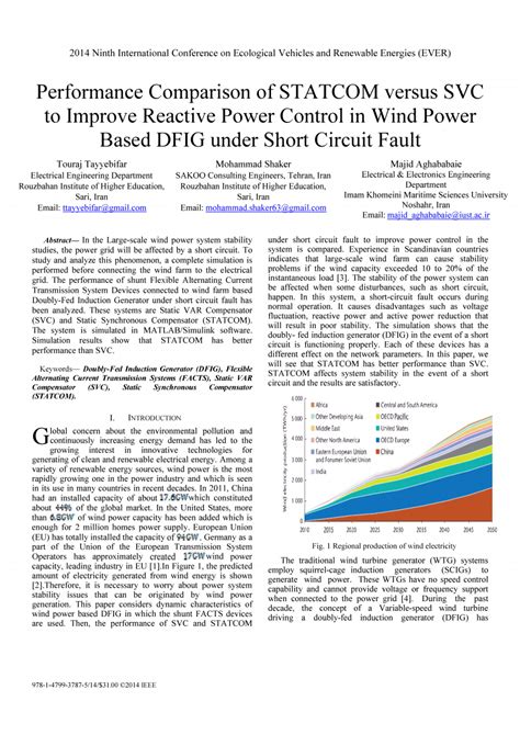 Pdf Performance Comparison Of Statcom Versus Svc To Improve Reactive Power Control In Wind