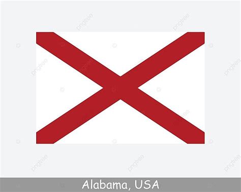 Alabama Usa State Flag Sign Design Drawn Vector Sign Design Drawn
