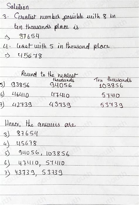 Solved Use The Digits 4 5 6 7 And 8 Only Once For Items 3 And 4 3 Write The Greatest