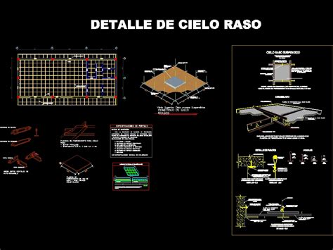 Full Suspended Ceiling Plan In Autocad Cad 480 77 Kb Bibliocad