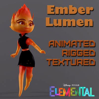 Ember Lumen Pixar Elemental Animated Pbr D Model By Danyelon