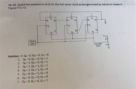 Solved 1312 Sketch The Waveforms At Q2 For The First Seven Chegg Com