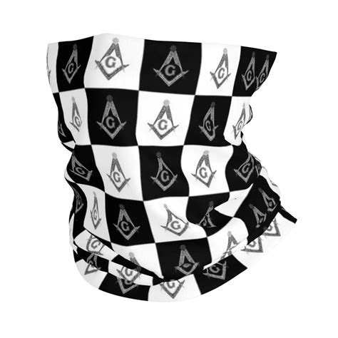 프리메이슨 체크 무늬 반다나 넥 각반 프린트 메이슨 마스크 스카프 따뜻한 발라클라바 남녀 성인 라이딩 Aliexpress