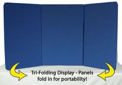 Blue Hook And Loop Display Board For Table Top Trade Show Display