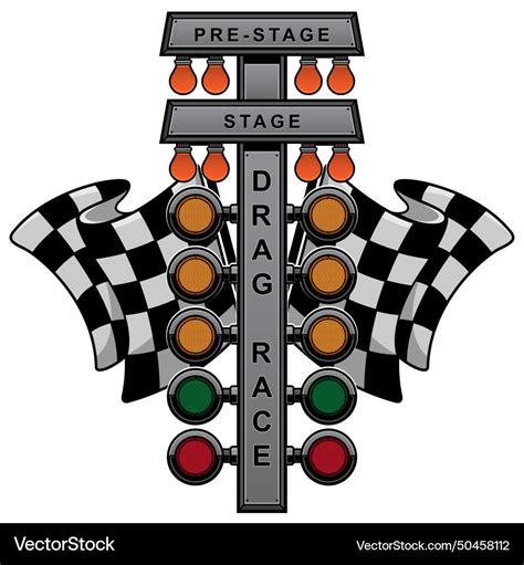 Drag Race Start Light Vector Image On Vectorstock In 2025 Drag Racing Tree Racing Tree Drawing