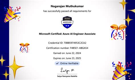 Nagarajan Muthukumar On Linkedin Microsoft Ai Ai102 Artificialintelligence