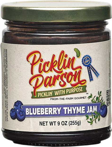 Picklin Parson Blueberry Thyme Jam 11 Oz Central Market Really Into Food