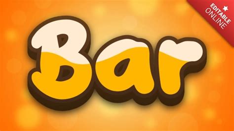 Bar Orange Juice Text Effect Generator