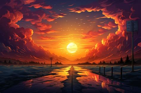 Premium Ai Image Burning Sky Soaring Thermometer 3d Heat Concept Dangerous Weather Conditions