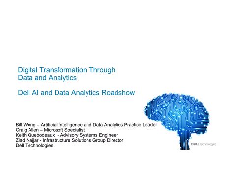 Dell Digital Transformation Through Ai And Data Analytics Webinar Pdf Computing Technology